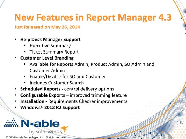 Report Manager 4.3 Launch | PPT