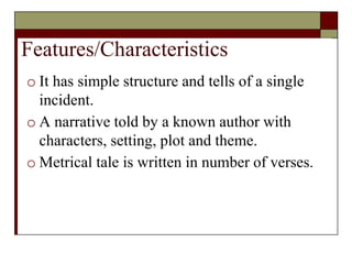 Metrical Tales | PPTX