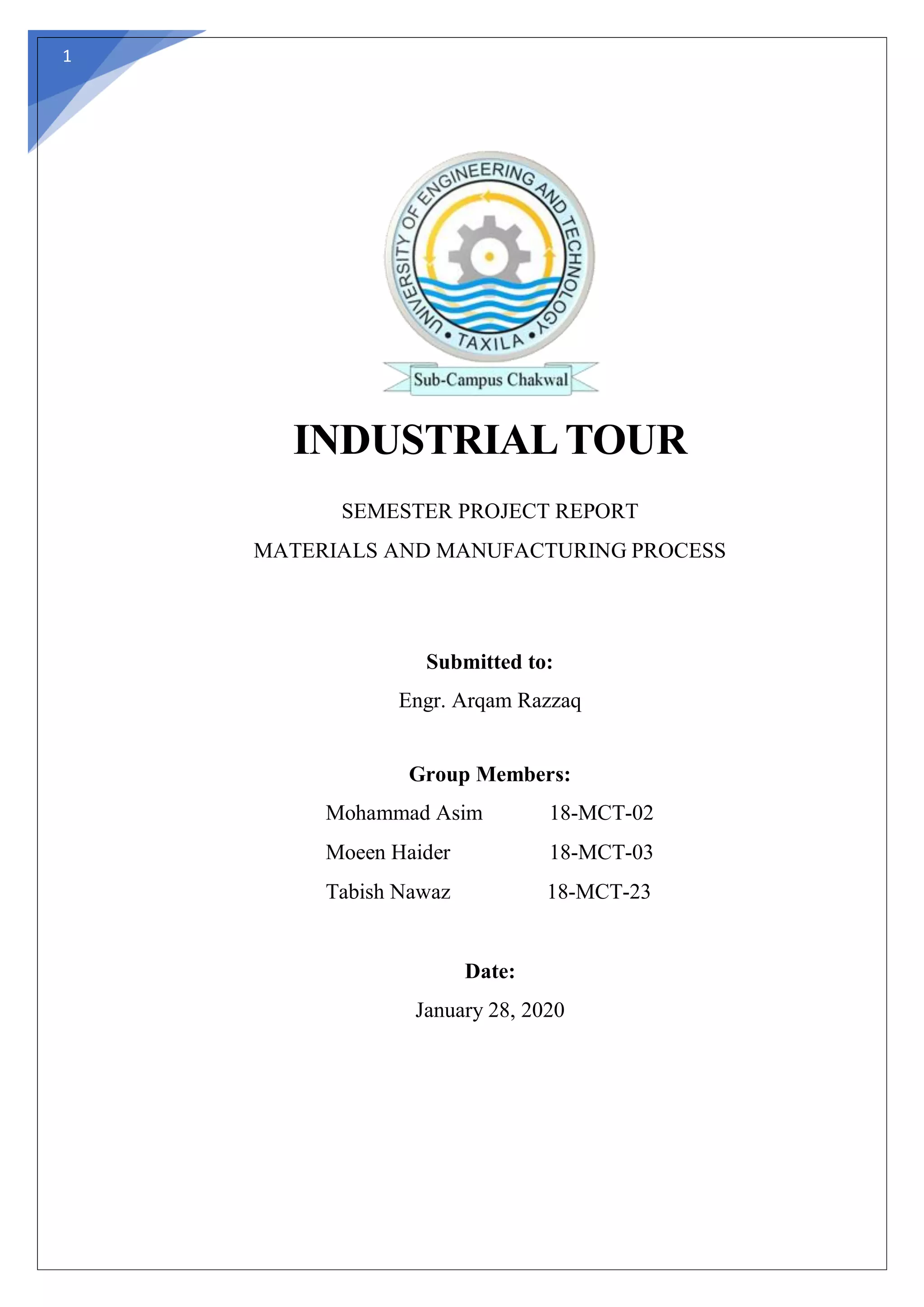 Industrial Visit Report | PDF