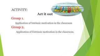 Motivation inside the classroom for teachers | PPT