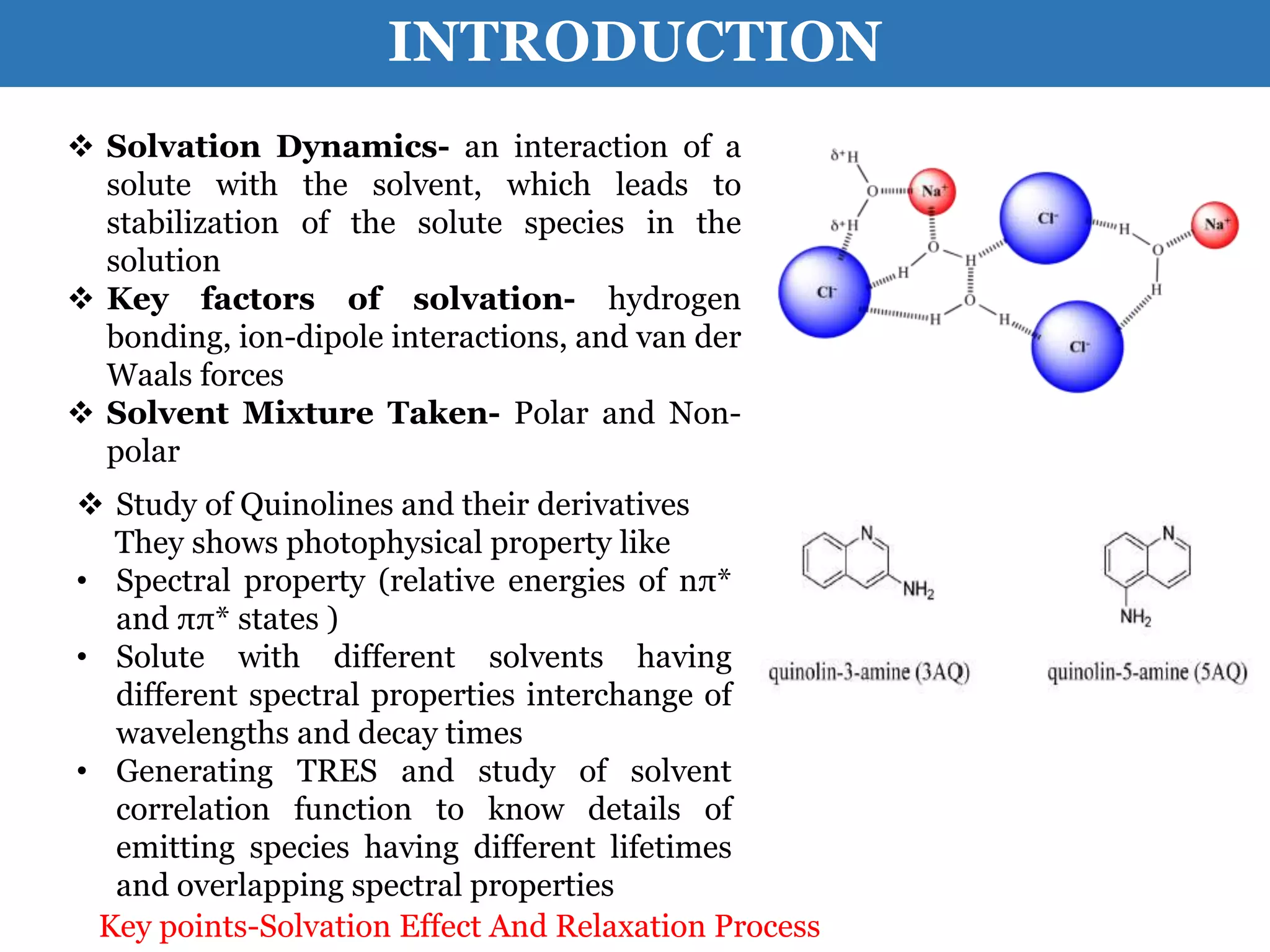 SOLVATION DYNAMICS OF HYDROGEN BONDING | PPTX