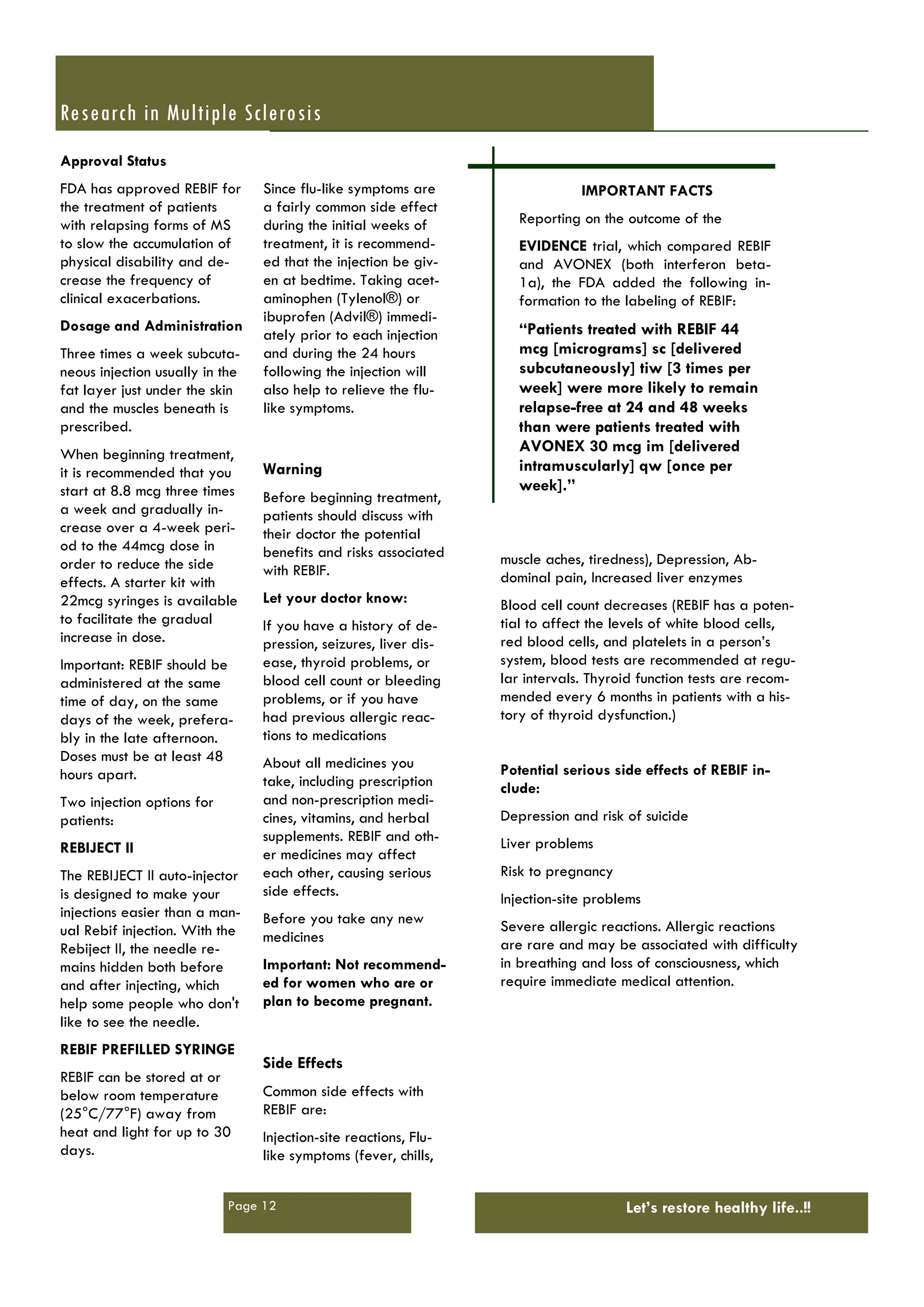 Report multiple sclerosis | PDF