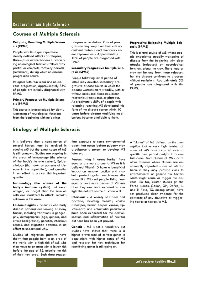 Report multiple sclerosis | PDF