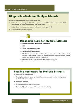 Report multiple sclerosis | PDF