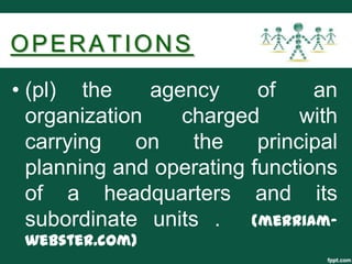 Organizational Function: Operations | PPTX