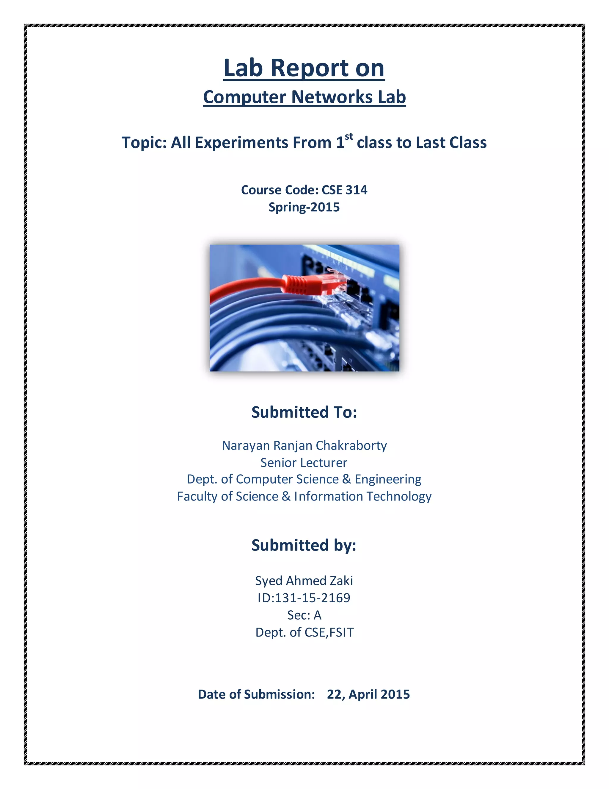 Networking Lab Report | PDF