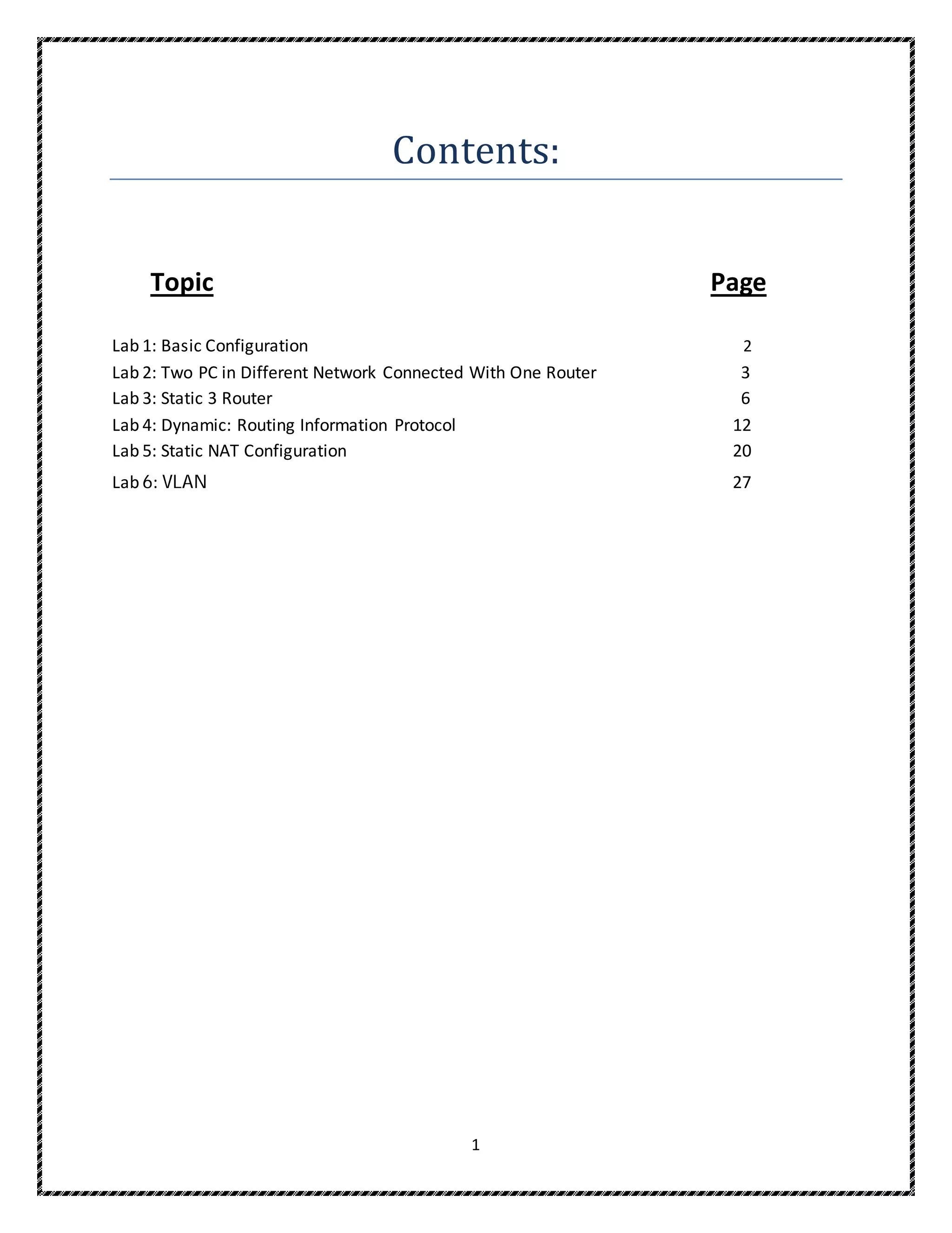 Networking Lab Report | PDF