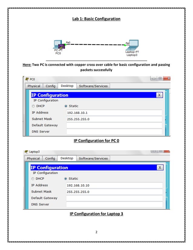Networking Lab Report | PDF