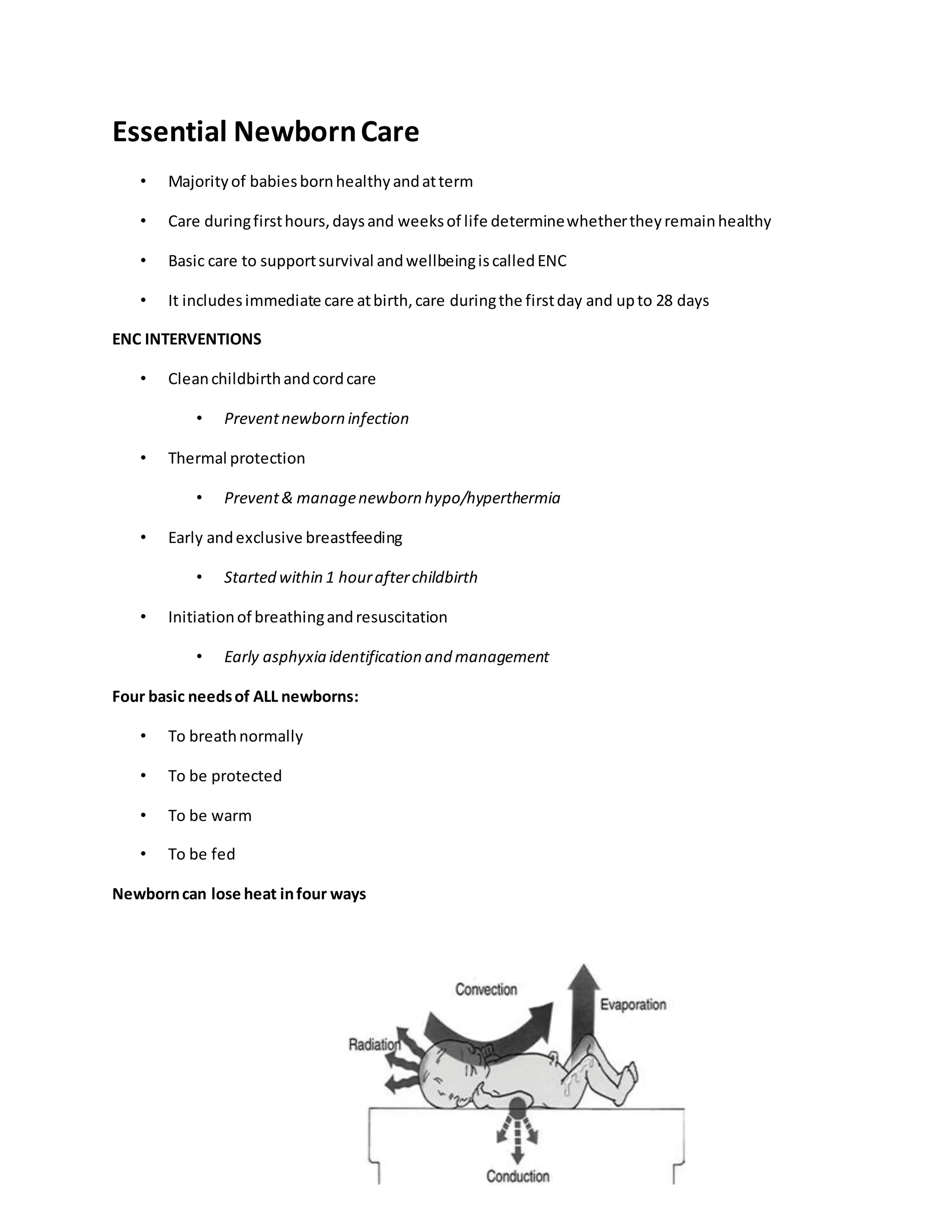 Essential Newborn care | DOCX