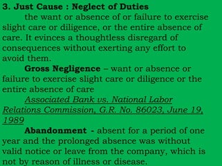Report no. 9 (just causes for termination) | PPTX