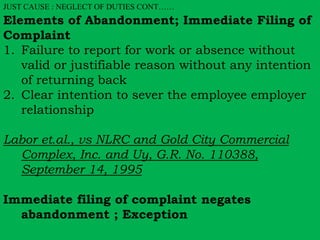 Report no. 9 (just causes for termination) | PPT