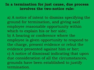 Report no. 9 (just causes for termination) | PPTX