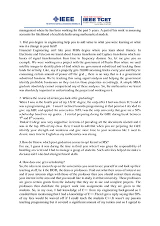 Report of alumni interaction session | PDF | College Planning | College Education