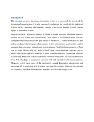 Report of case study on an integrated university department information ...