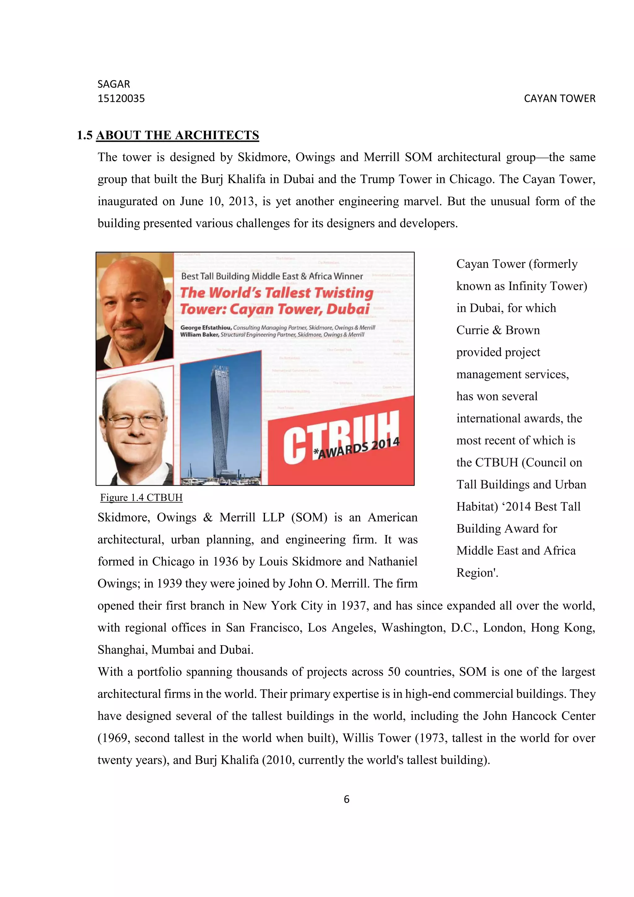 Report of cayan tower | PDF