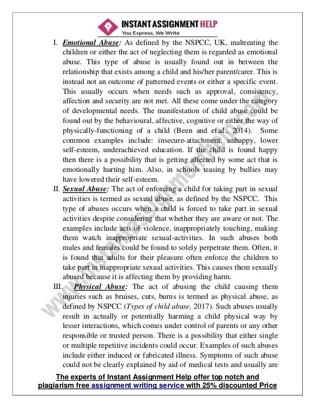 Report of Child Protection and Legislation