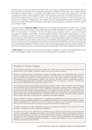 Stop the Killing of Human Rights Defenders | PDF