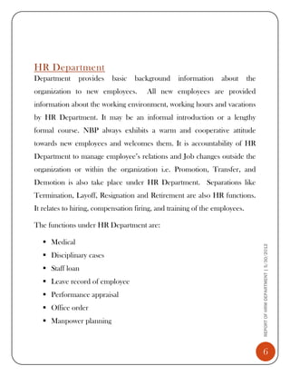 Report of hrm department waqar | DOCX