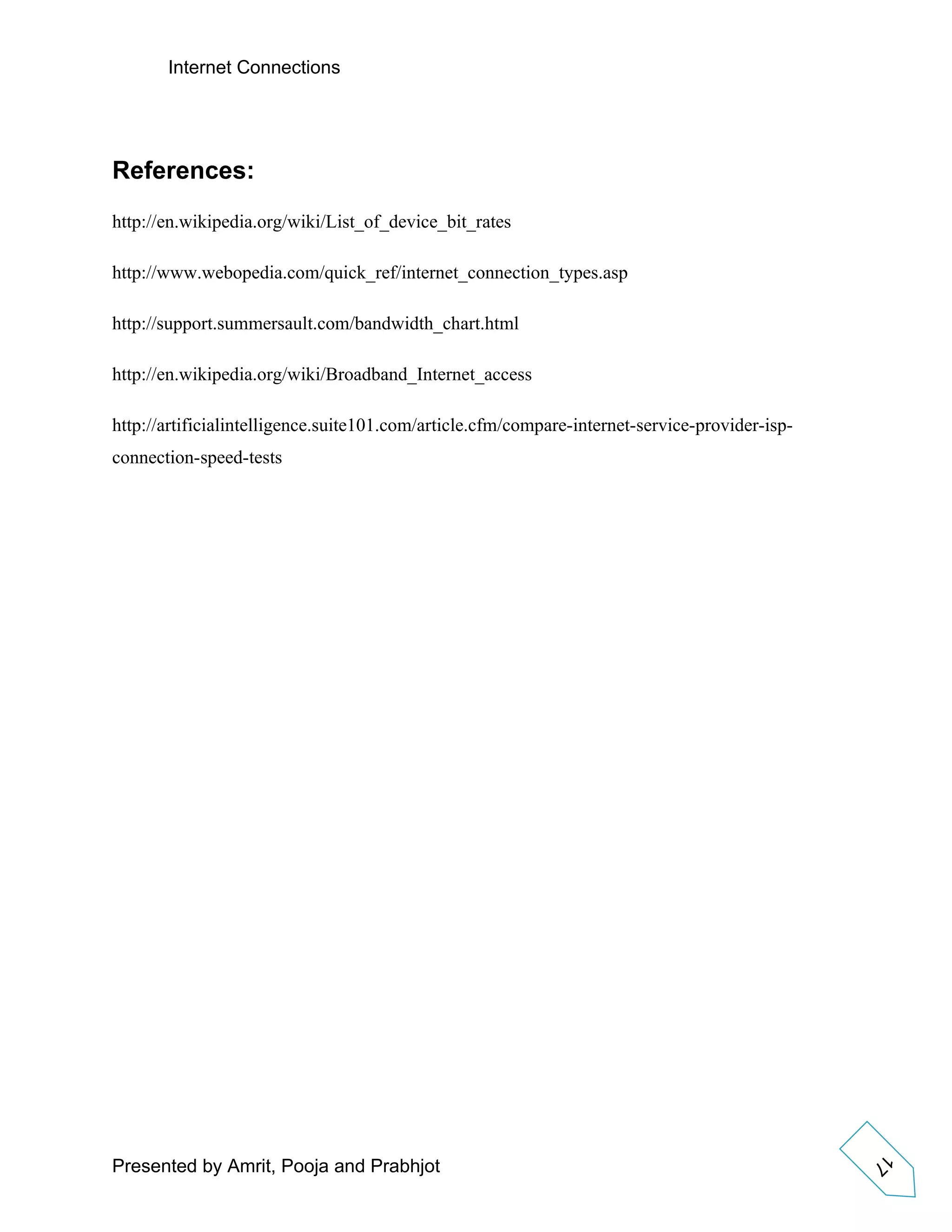 Report of internet connections | DOC