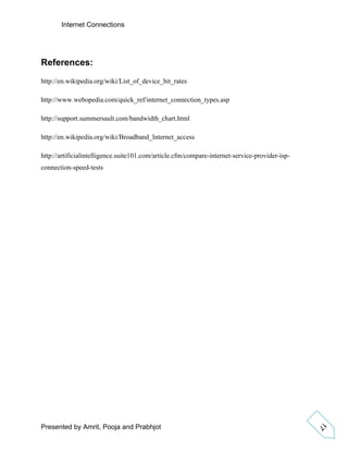 Report of internet connections | DOC