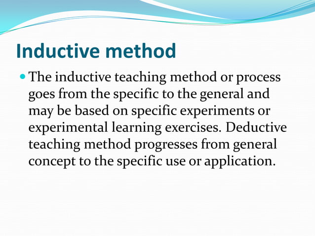 Inductive, Deductive, Integrated and Lecture Method of Teaching | PPTX | Education