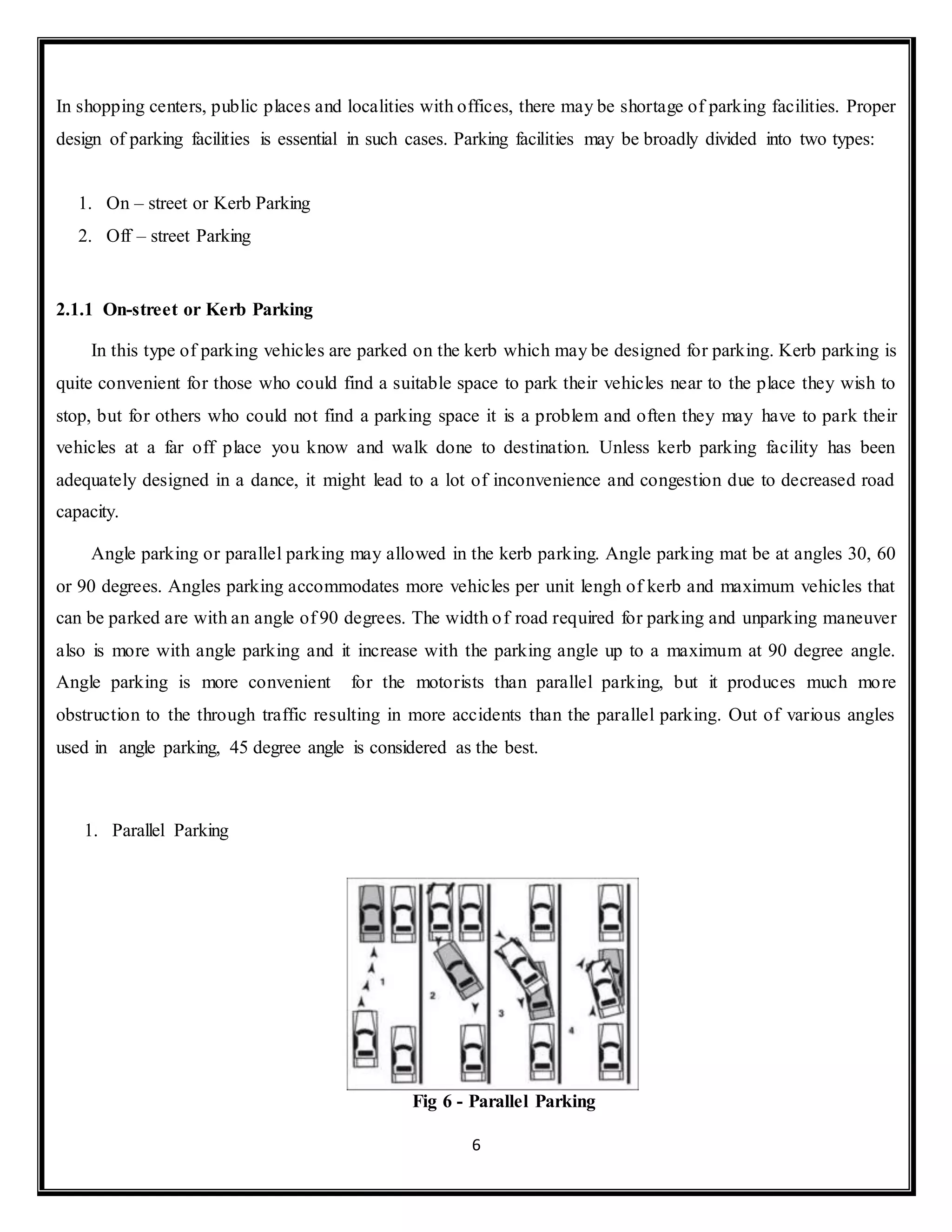 Report of parking problem | DOCX