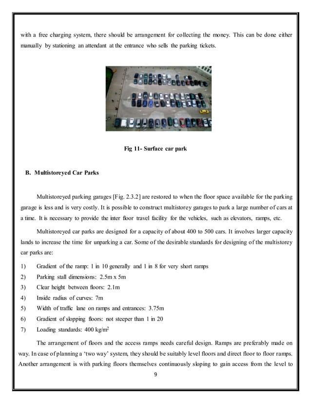 Report of parking problem | DOCX