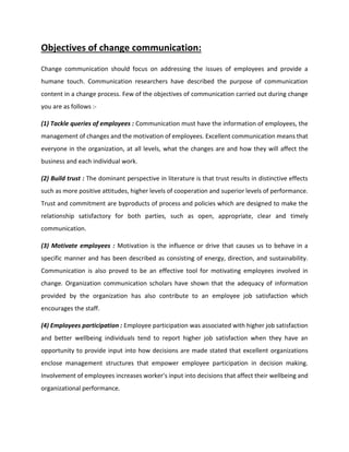 Effective Communication Brings Successful Change In Organization Pdf
