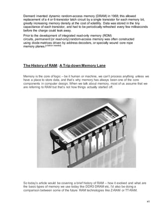 Random Access Memory ( RAM) | DOCX