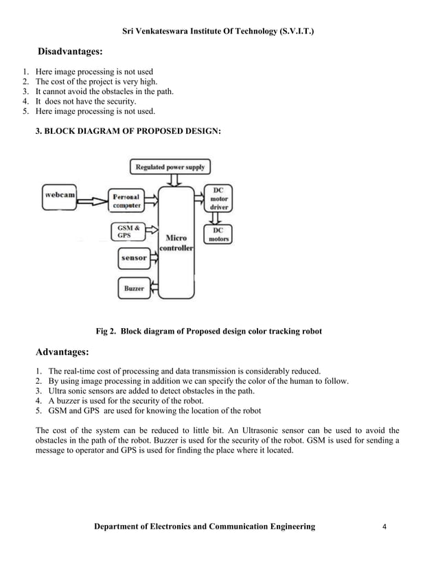 color tracking robot | DOCX | Robotics | Technology & Computing
