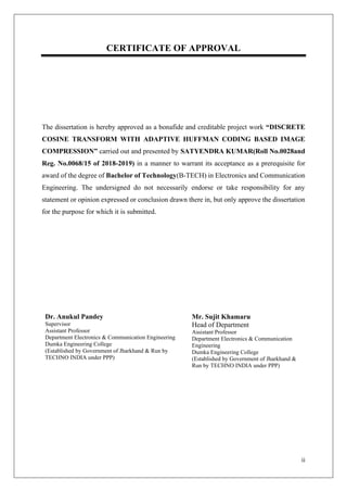 DISCRETE COSINE TRANSFORM WITH ADAPTIVE HUFFMAN CODING BASED IMAGE COMPRESSION