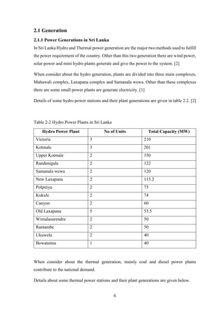 Report of undergraduate training at ceylon electricity board | PDF