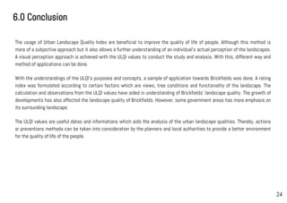 Urban landscape Quality Index Report | PPTX | Landscaping | Home & Garden