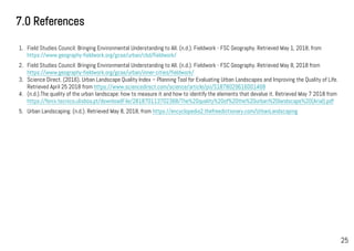 Urban landscape Quality Index Report | PPTX | Landscaping | Home & Garden
