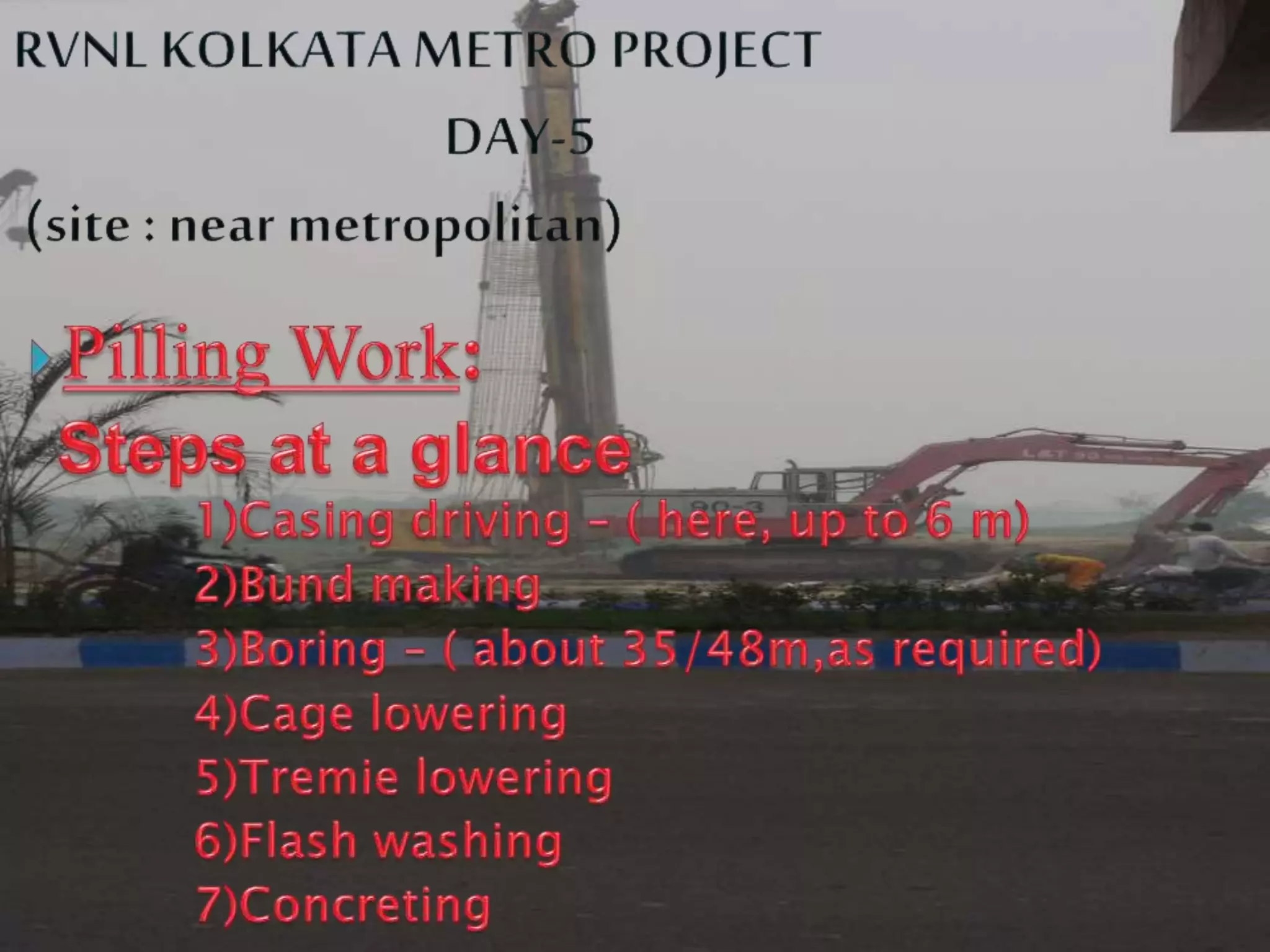 Report on rvnl kolkata metro project - copy | PPTX