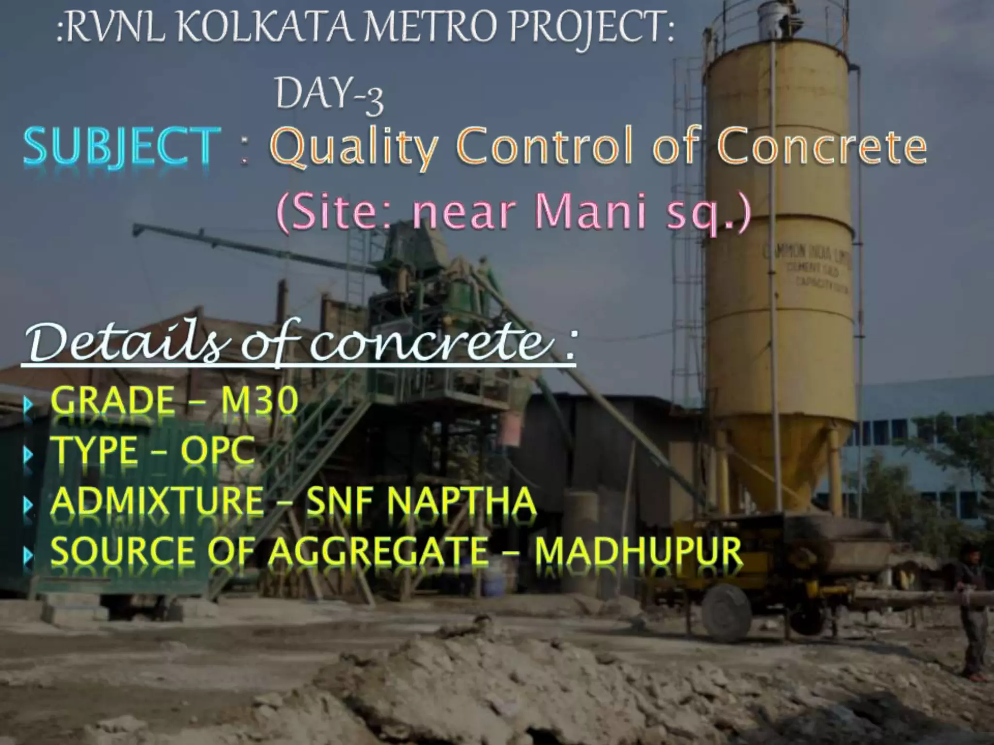 Report on rvnl kolkata metro project - copy | PPTX