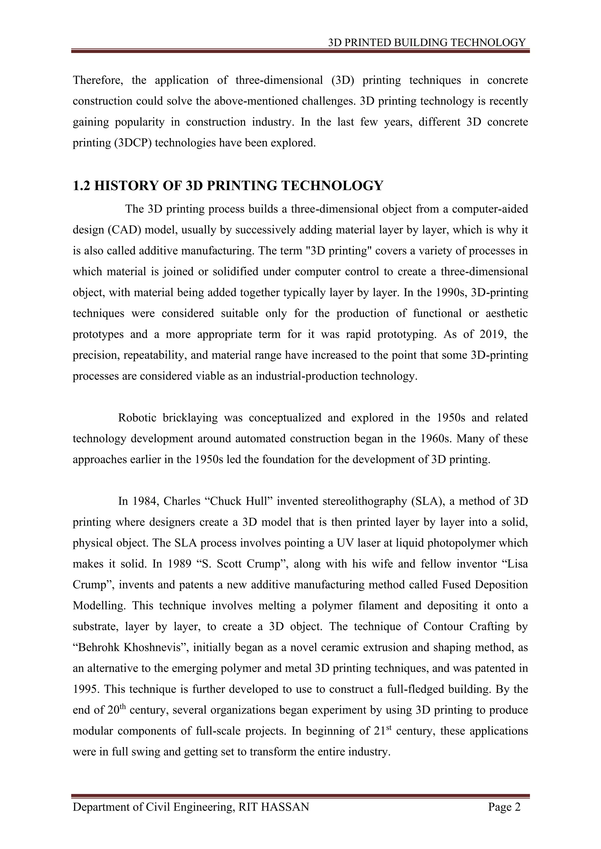 3 d printed building technology report | PDF