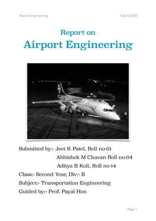 Report on airport engineering | PDF