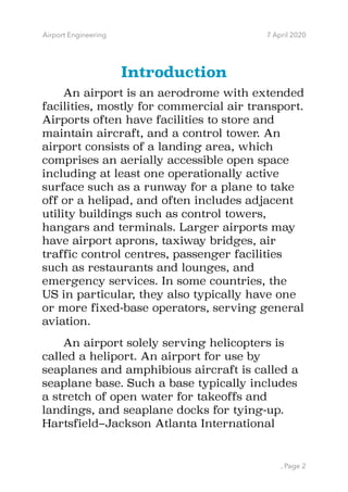 Report on airport engineering | PDF