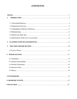 Report on Ajni electric Loco shed Nagpur | PDF