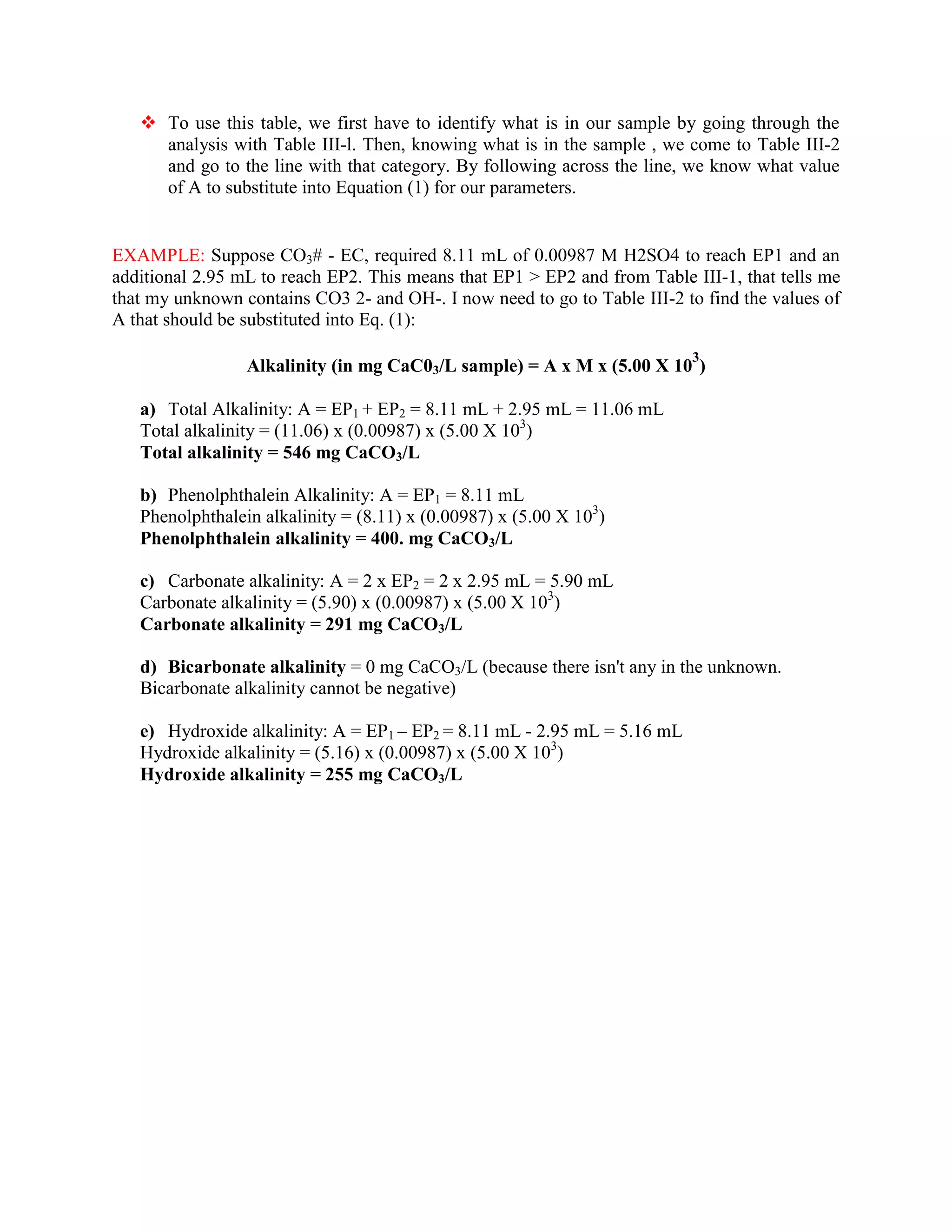 Report on alkalinity test | DOCX