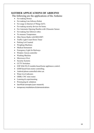 Report on arduino | PDF