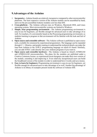 Report on arduino | PDF