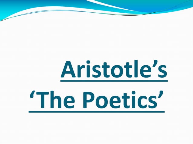 Aristotle's Poetics | PDF | Poetry | Books and Literature
