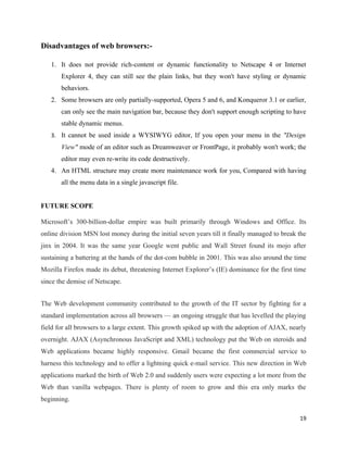 Report on browser war | DOC
