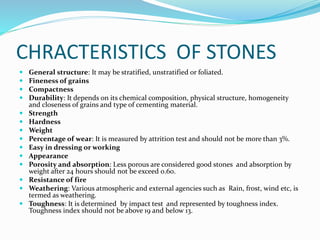 Report on building material[ rock and stone | PPT