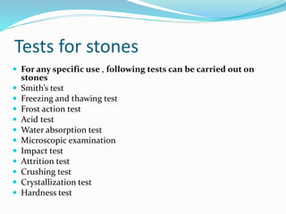 Report on building material[ rock and stone | PPT
