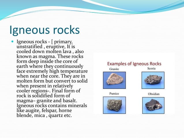 Report on building material[ rock and stone | PPT