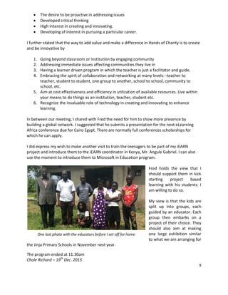 Reporting a Three Day Training in Project Based Learning Program for ...