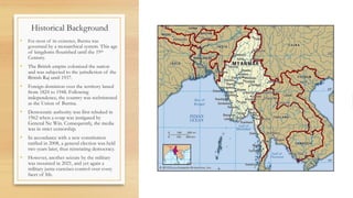 Report on Myanmar and India Presentation | PPT